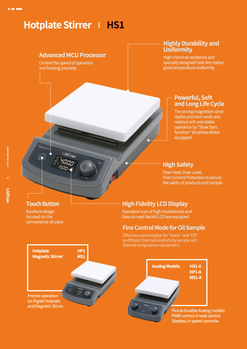 Hotplate Stirrer–Digital EVO HP1-Set LABTron Korea – Glassco Scientific ...